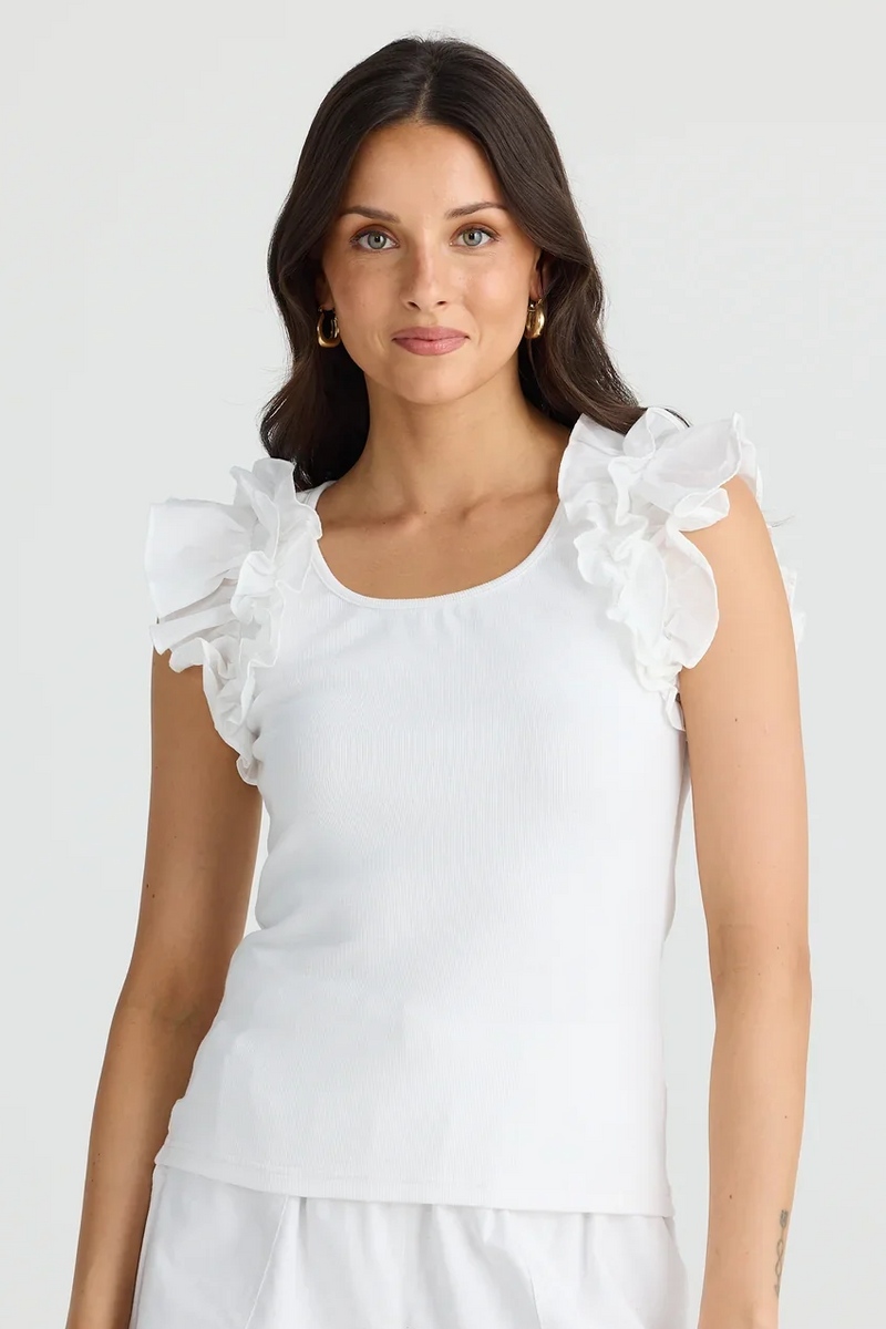 Brave & True - Frills Tank - womens clothing - Christmas Day top ...