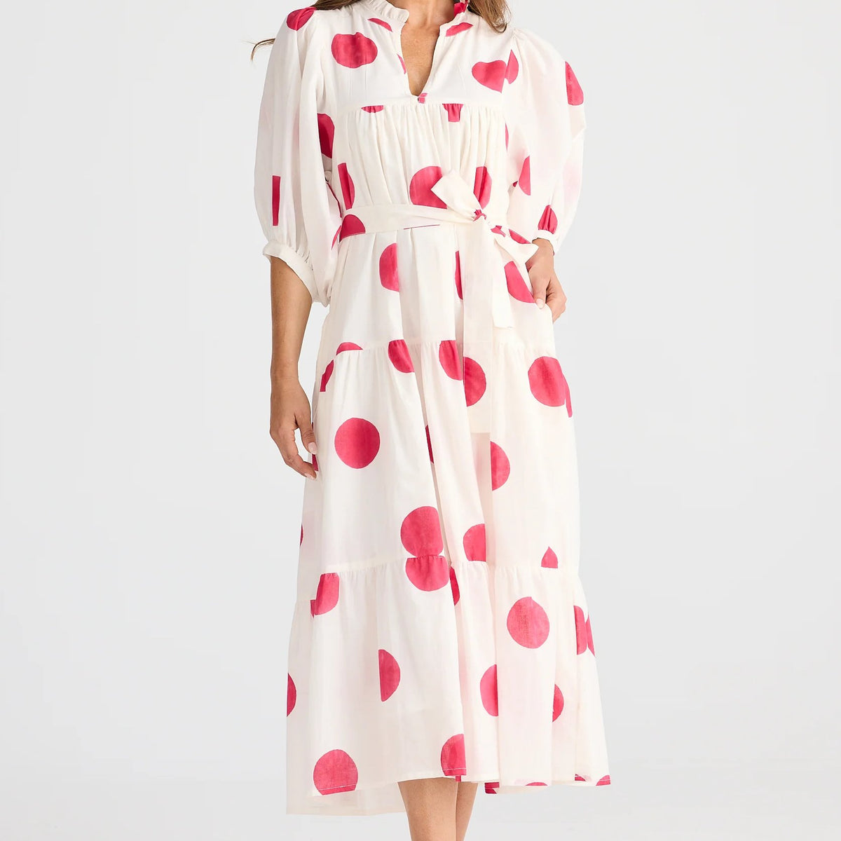 Dottie Midi Dress | Red Spot – ELSHAM BOUTIQUE