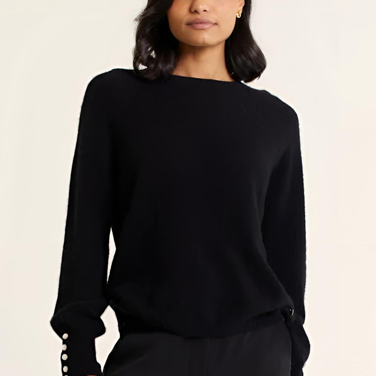 Alessandra - Broadway Sweater - womens clothing - Black - cashmere ...
