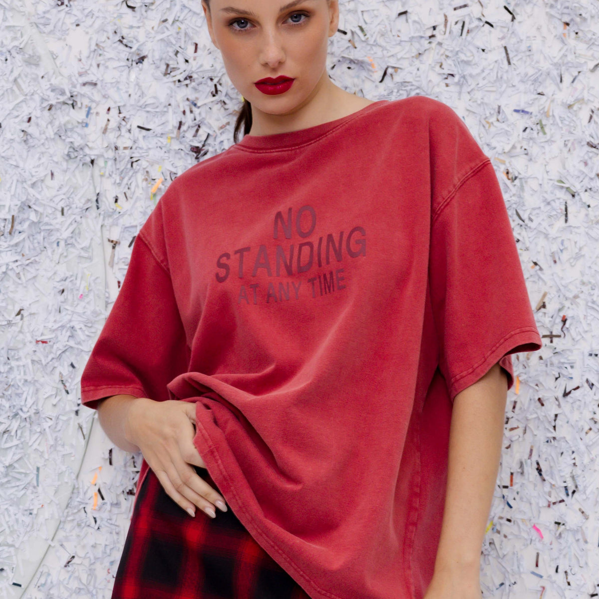 Horizontal Tee | Red/Red – Secret Girl Stuff