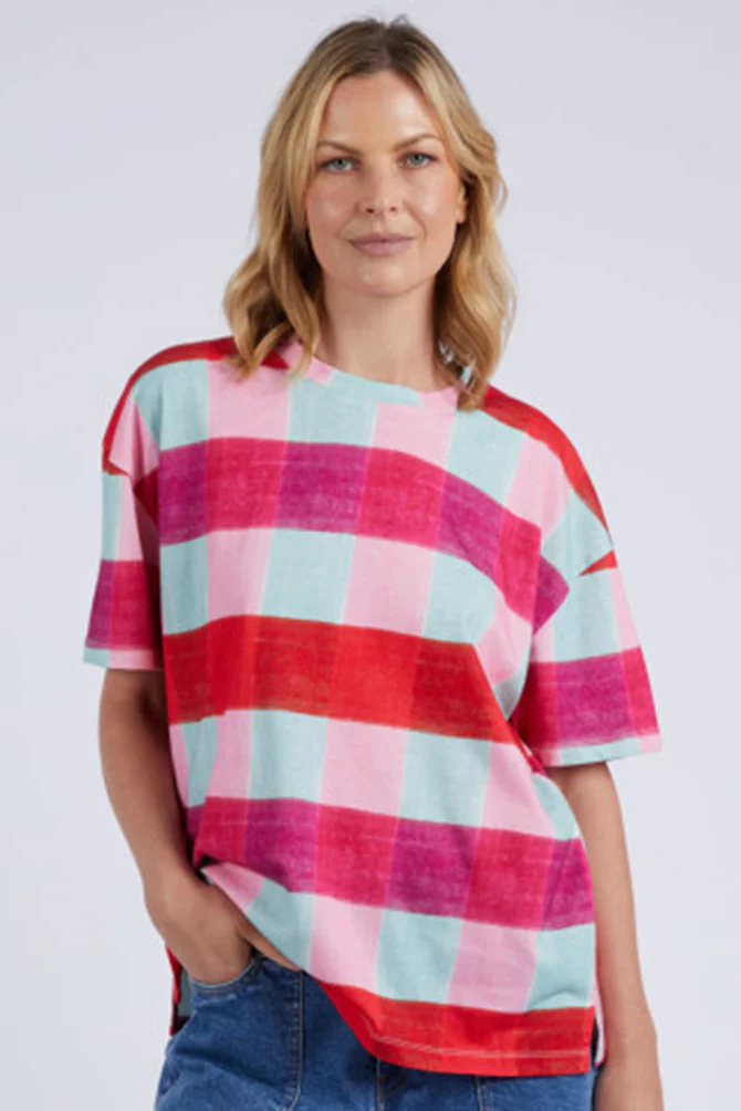 ELM LIFESTYLE - Monaco Check Tee - Women's Clothing - New arrivals ...