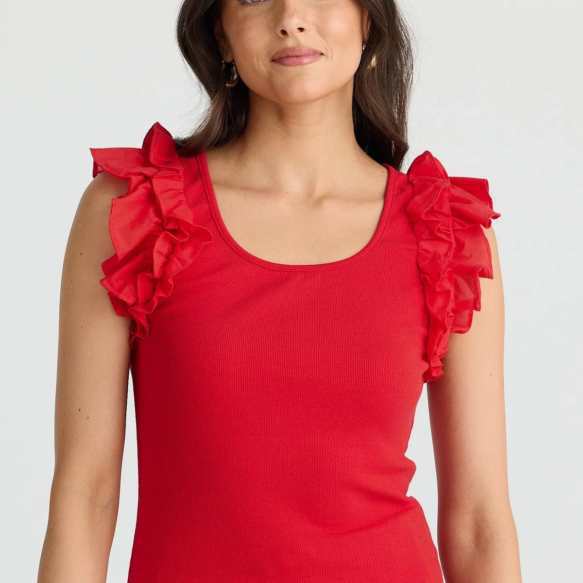 Brave & True - Frills Tank - womens clothing - Christmas Day top ...