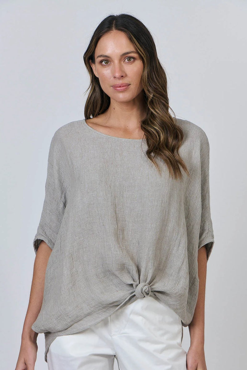 GA600 Linen Top | Cement – ELSHAM BOUTIQUE