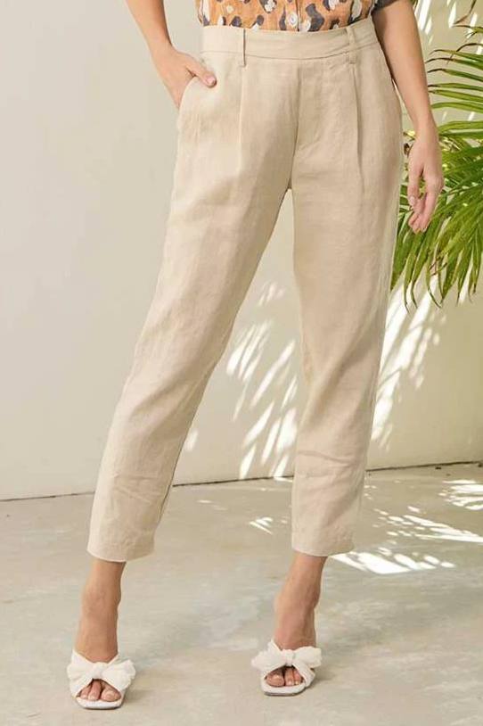 The Dreamer Label - Hazel Pant - Womens Clothing - Linen Natural Hemp ...