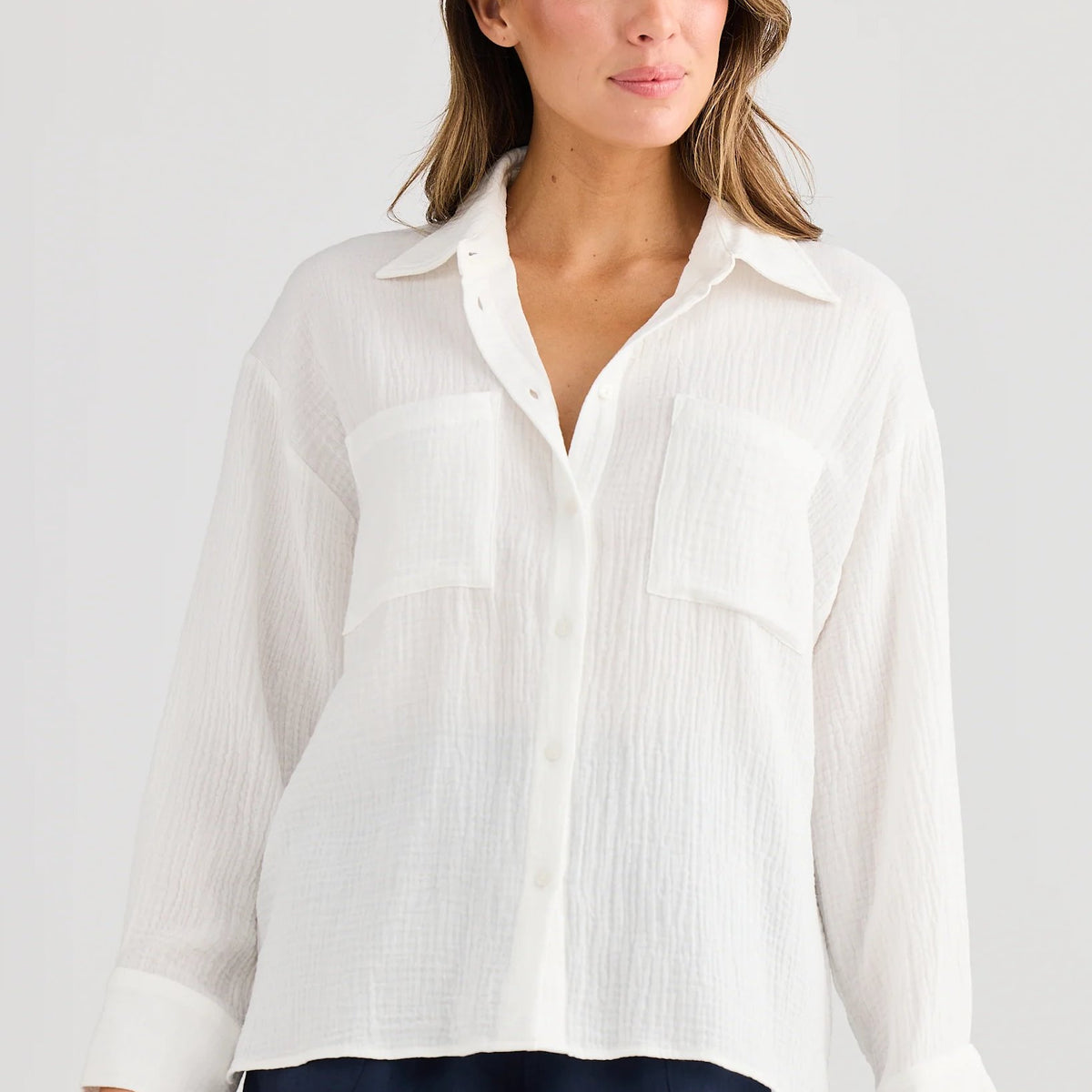 Coral Shirt | White – ELSHAM BOUTIQUE