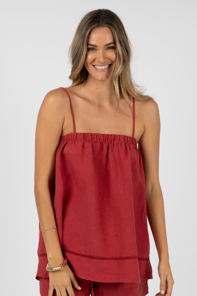 Humidity Lifestyle - Claudia Cami in Brick - Women's Clothing - Secret ...
