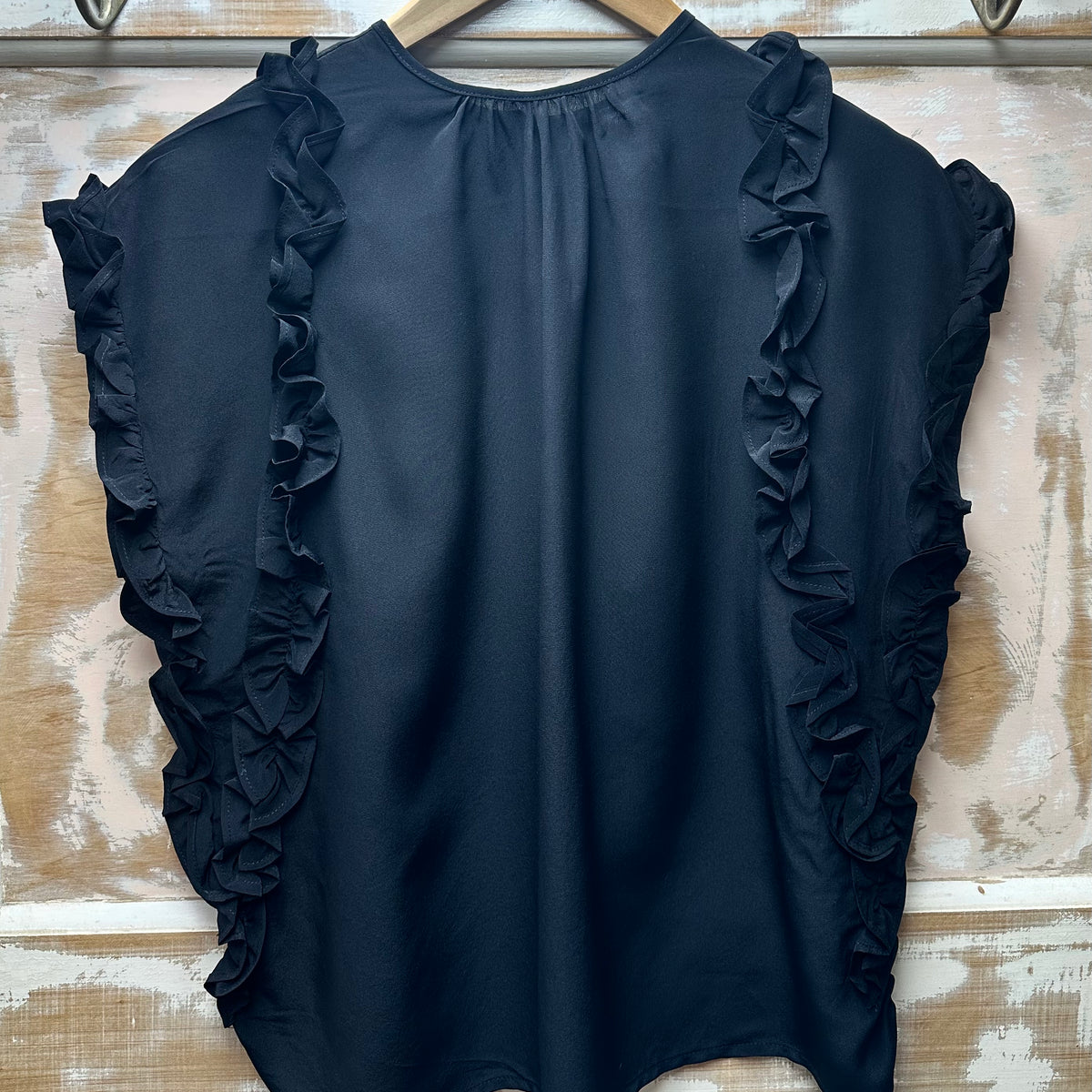M.A. Dainty - Mousse Blouse - womens clothing - BLACK silk top - new ...