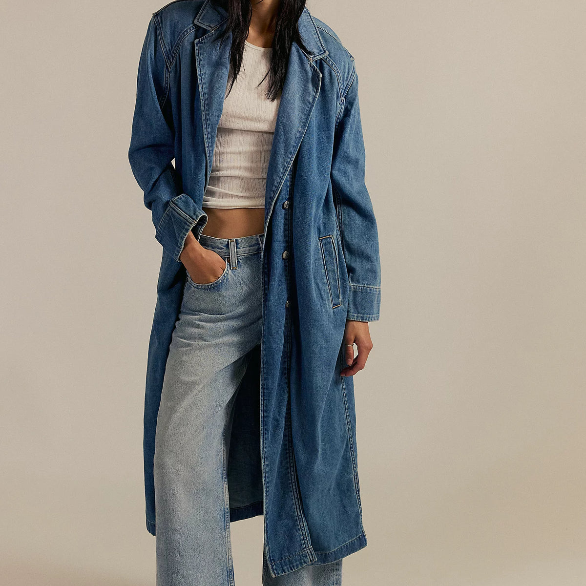 Monique Indigo Duster | Sunlight Blue – ELSHAM BOUTIQUE