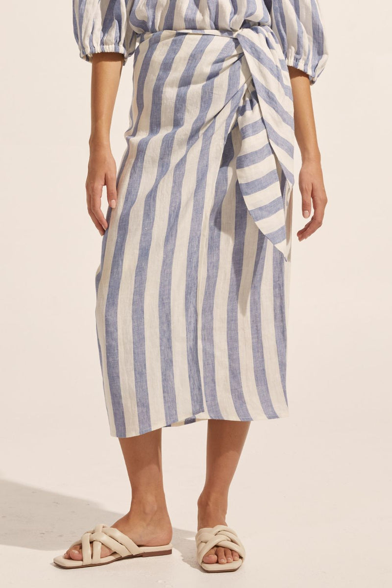 zoe kratzmann - Overflow Skirt in Wide Ocean Stripe - Women's Clothing ...