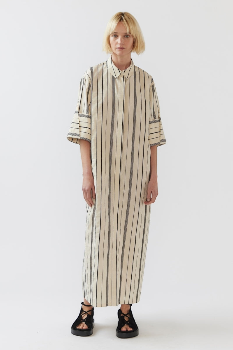 Foemina - Yui Dress - womens clothing - maxi dress - Black Stripe ...