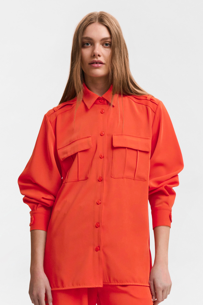 Gestuz - Sloan Shirt in Red Alert - Women's Clothing - New arrivals ...