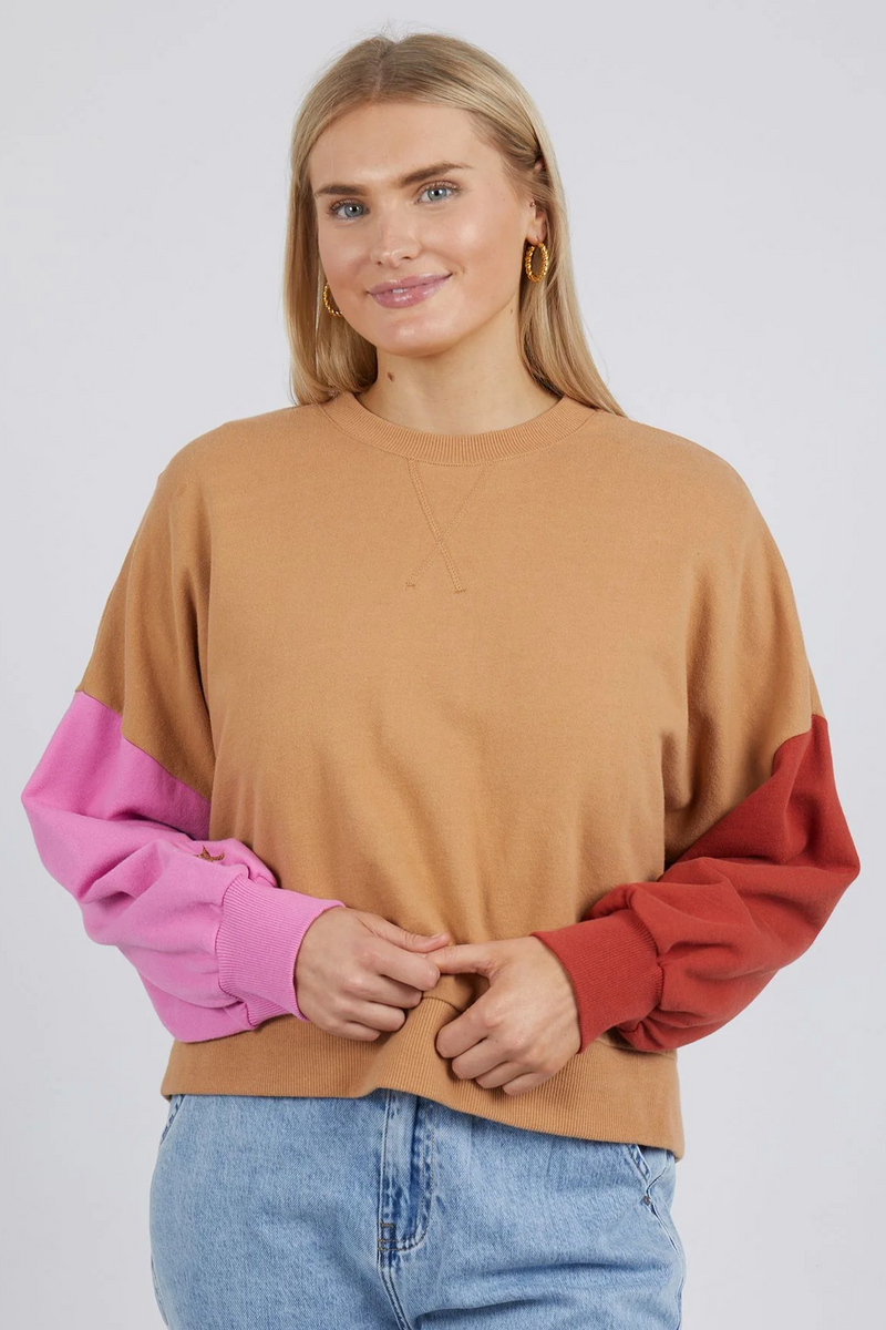 ELM LIFESTYLE CLOTHING - Split Descision Crew - Womens Clothing - Multi ...