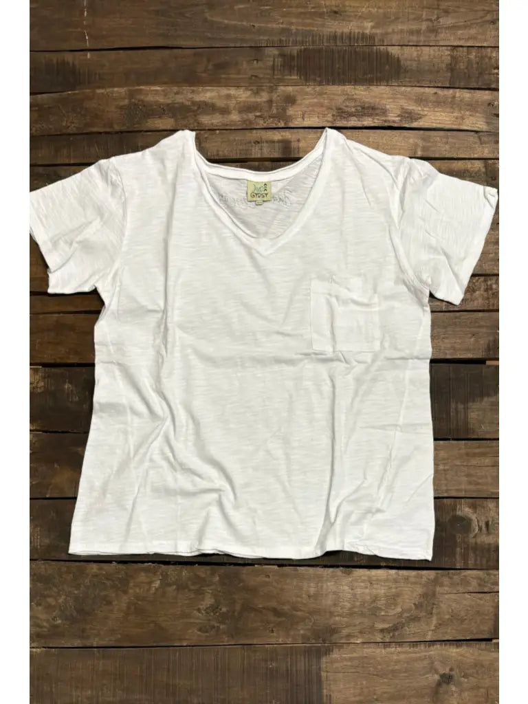Jaded Gypsy - Moon Dance V-Neck Tee - Womens Clothing - Vintage white ...