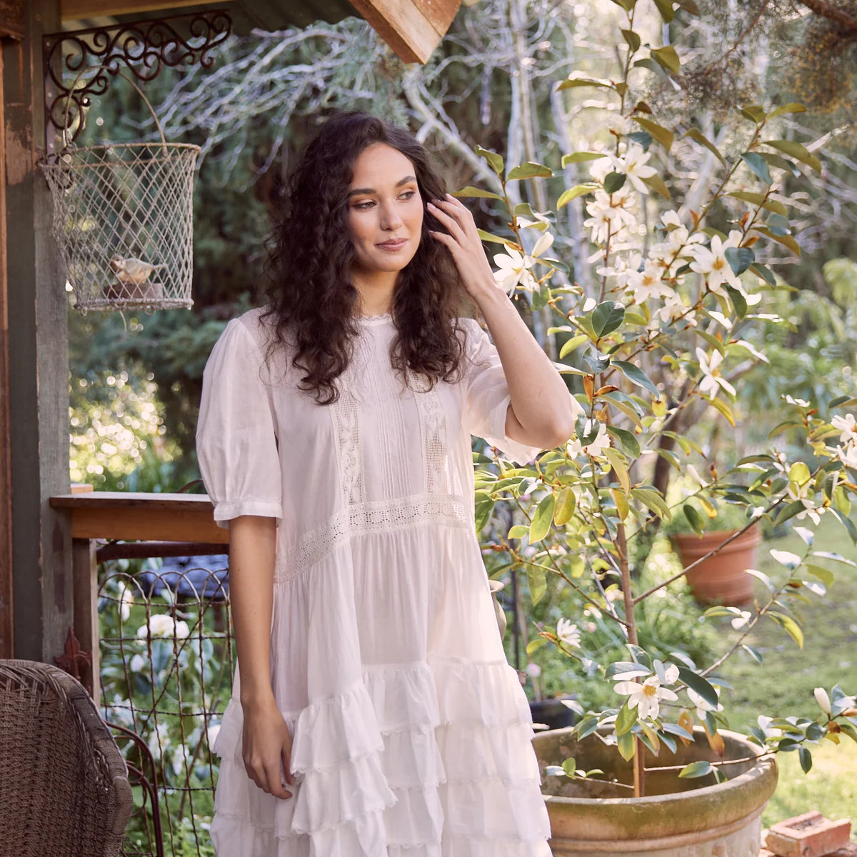 Miss Rose Sister Violet - Clementine Linen Dress - womens clothing ...