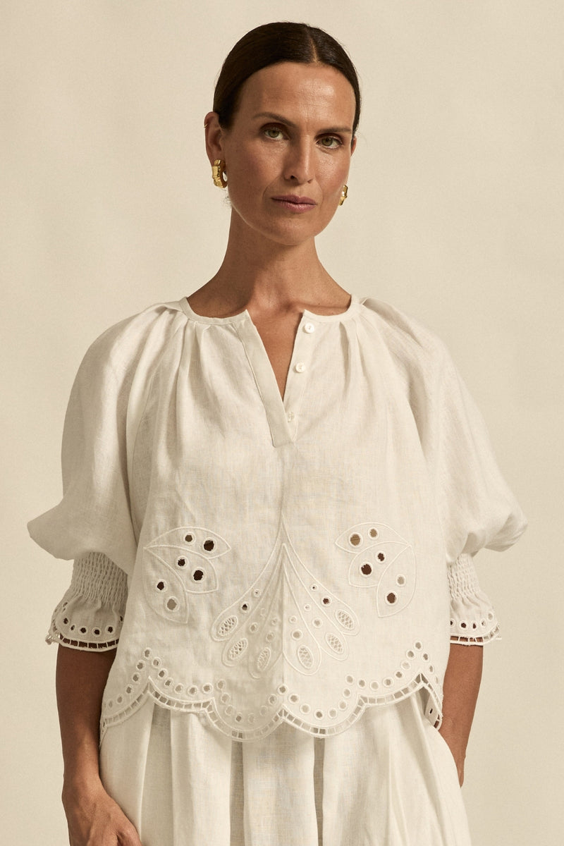Dawn Top | Porcelain – ELSHAM BOUTIQUE