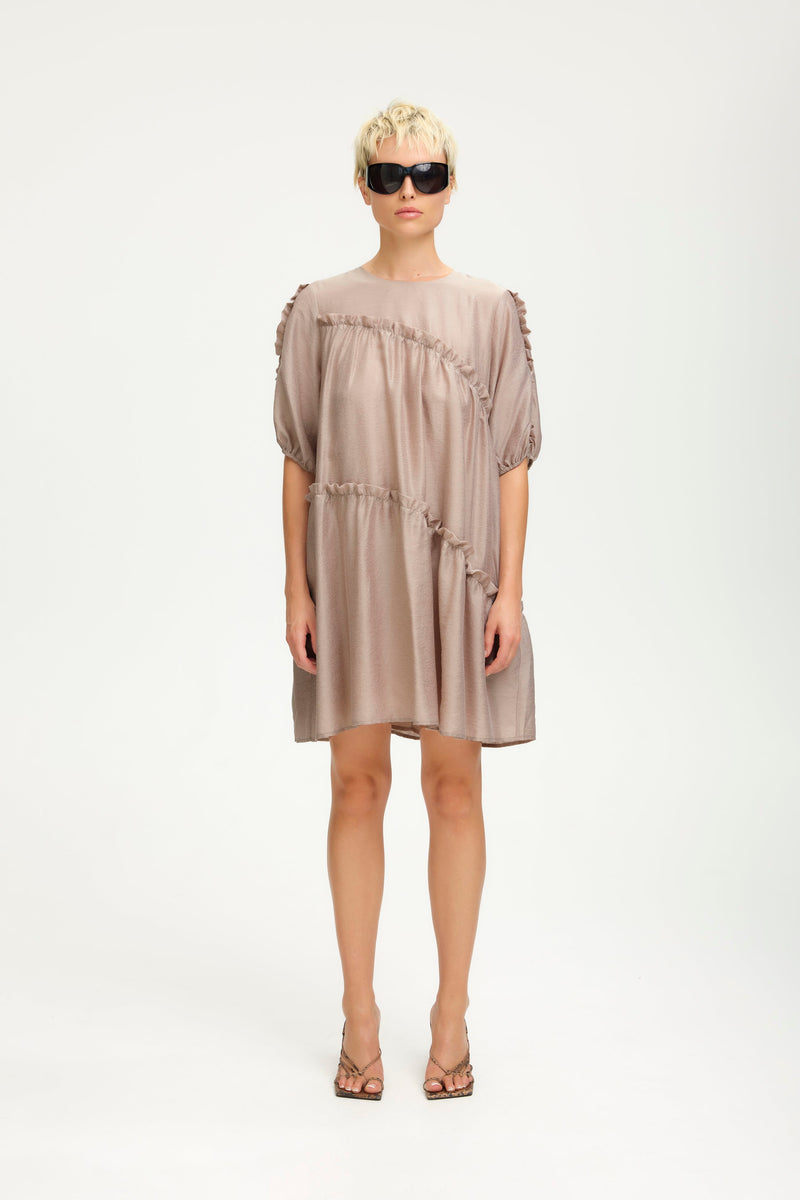 GESTUZ - Thea Short Dress in String - Women's Clothing - new arrivals ...