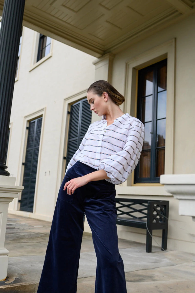 Studio Prémia - Balloon Blouse in Ribbon Stripe - Womens Clothing ...